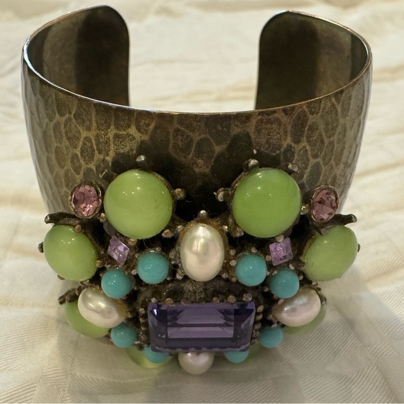 YOSCA | Jewelry | Gerard Yosca Signed Vintage Jeweled Embellished Cuff ...